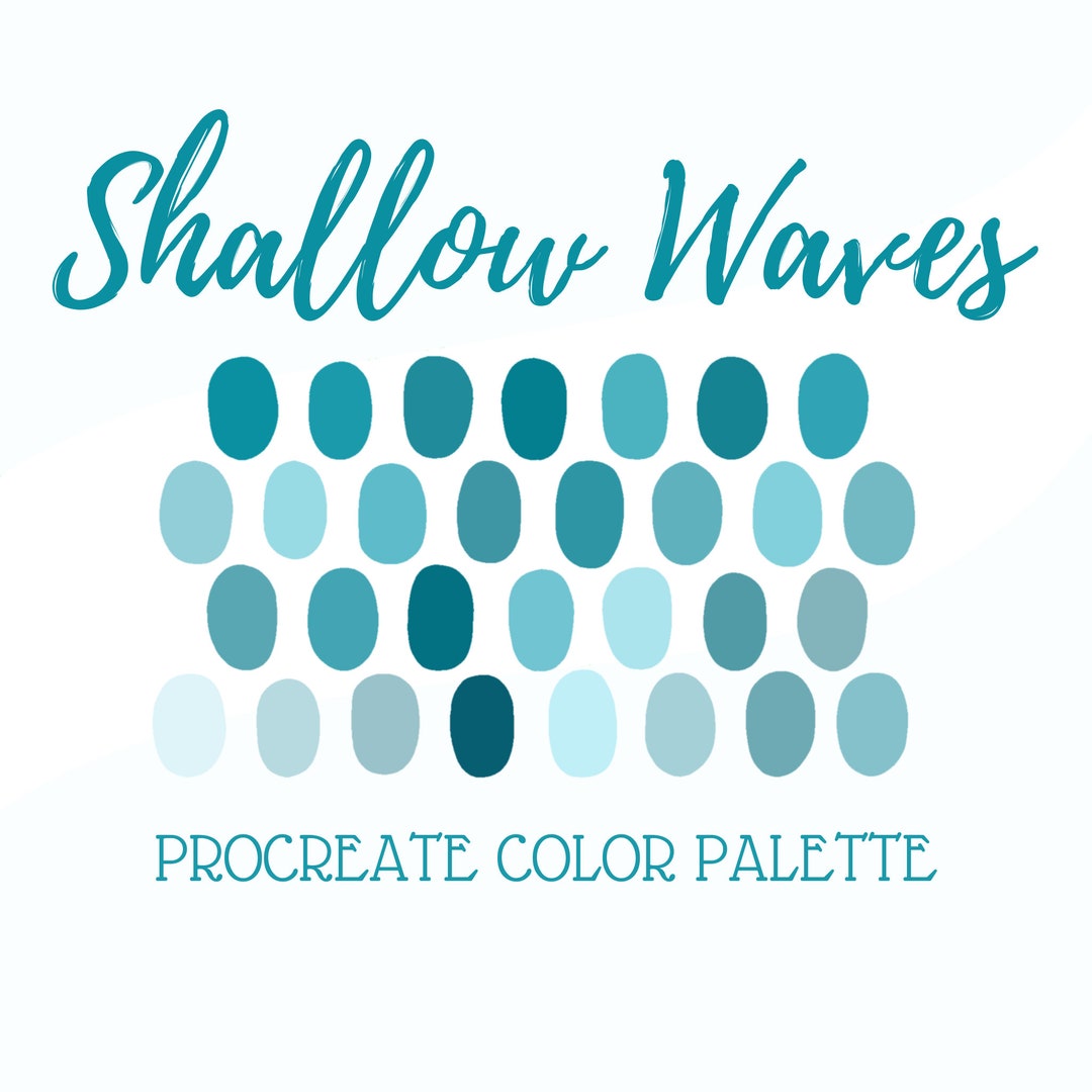 Procreate Color Palette - Shallow Waves - Etsy