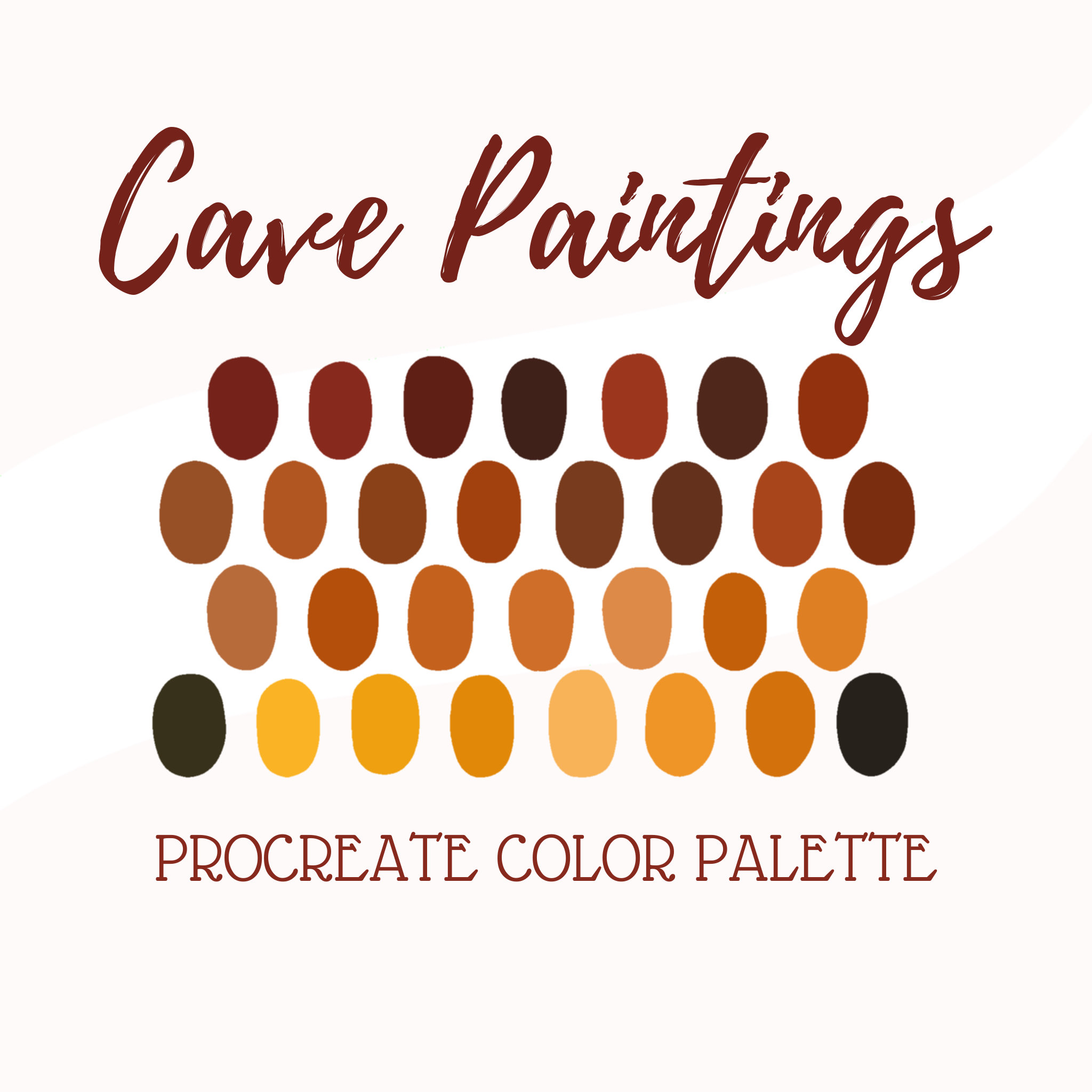 Procreate Color Palette - Cave Paintings - Etsy