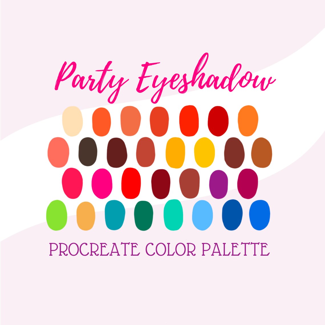 Procreate Color Palette - Party Eyeshadow - Etsy