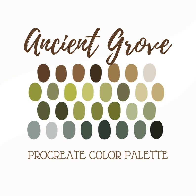 Procreate Color Palette Ancient Grove - Etsy