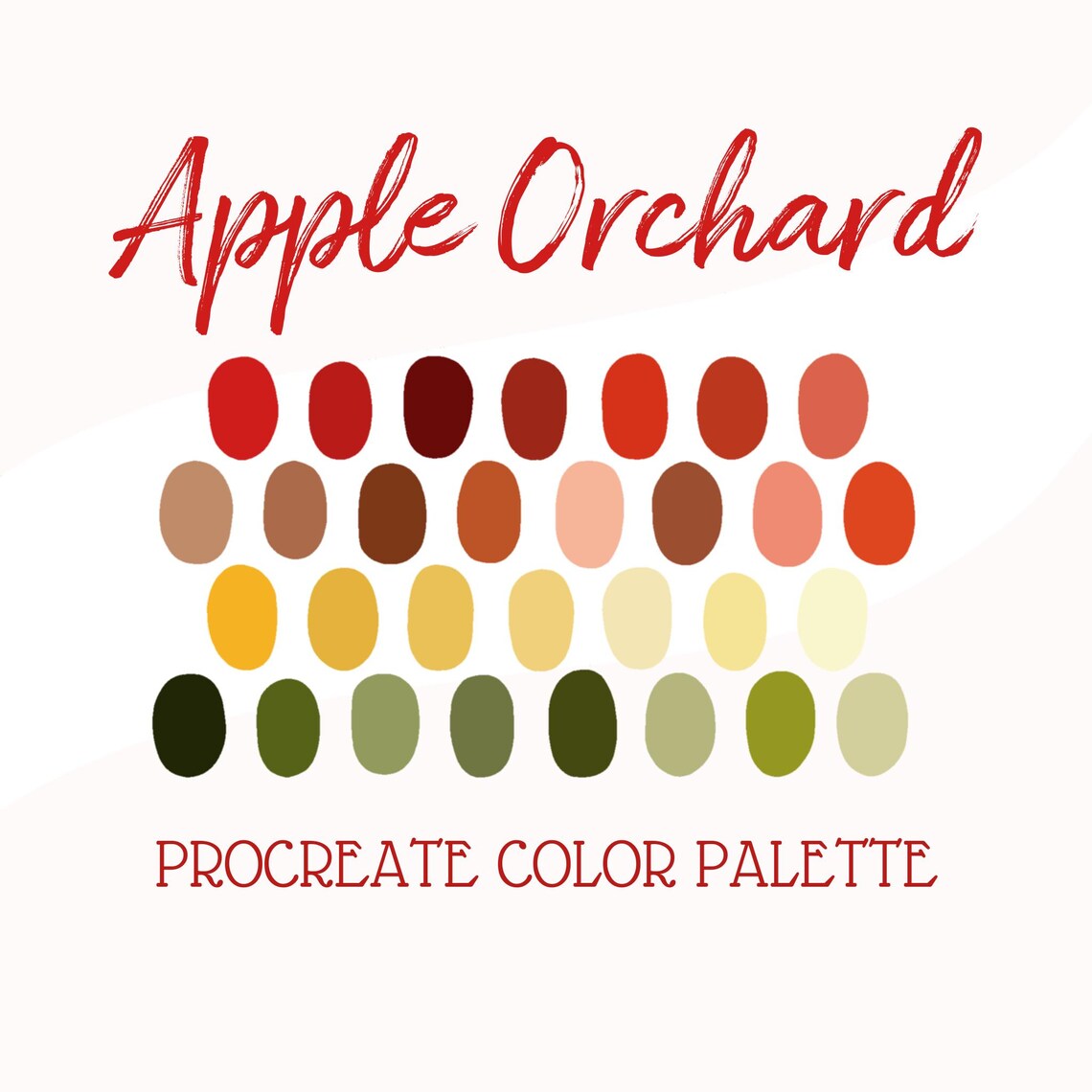 Procreate Color Palette - Apple Orchard - Etsy