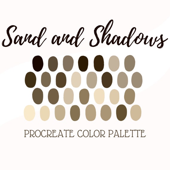 Procreate Color Palette Sand and Shadows Digital Color - Etsy