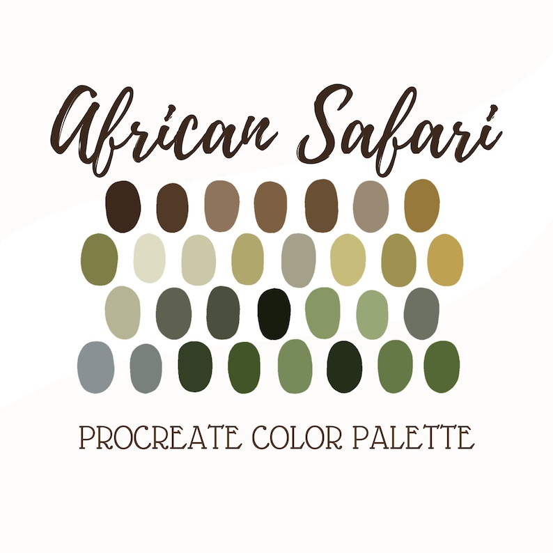 Procreate Color Palette - African Safari - Etsy