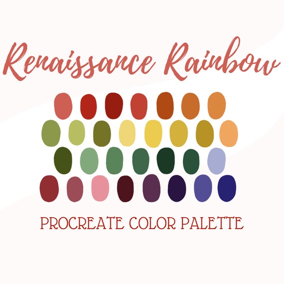 Procreate Color Palette Renaissance Rainbow - Etsy