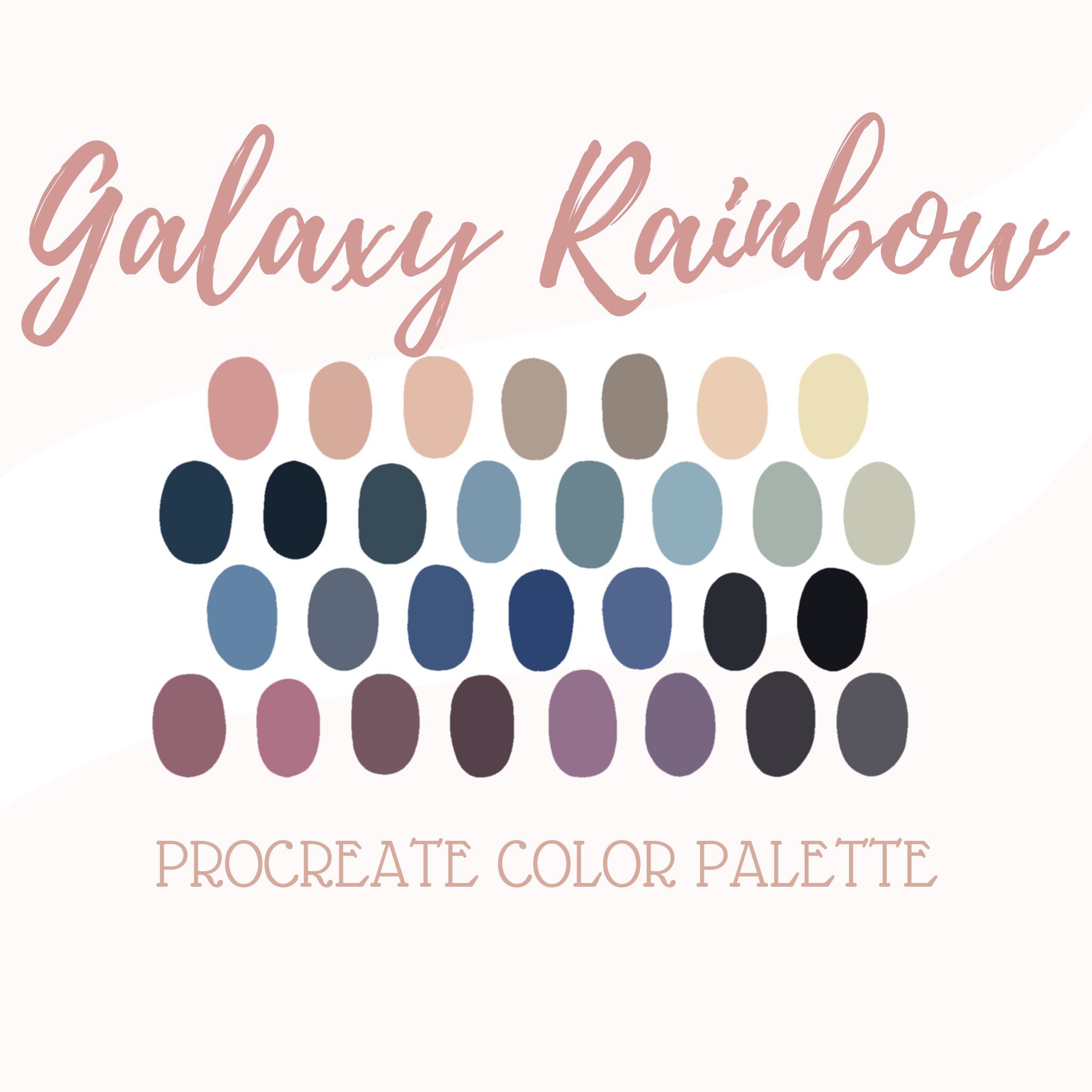 Procreate Color Palette Galaxy Rainbow - Etsy