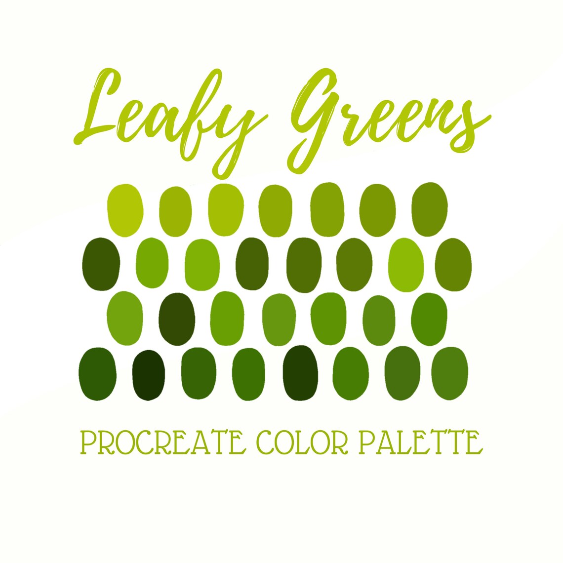 Procreate Color Palette - Leafy Greens - Etsy