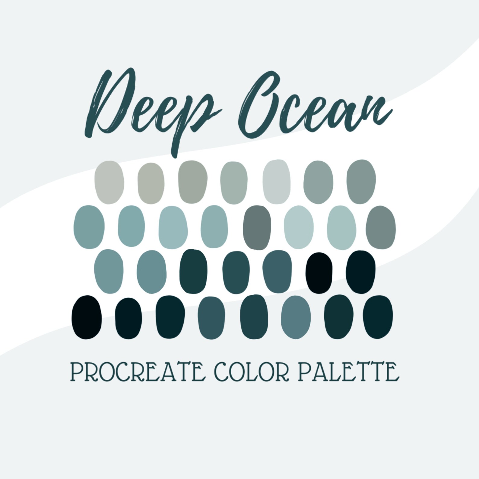 Procreate Color Palette - Deep Ocean - Etsy Canada