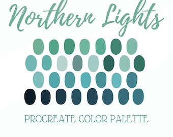 Procreate Color Palette - Northern Lights - Etsy