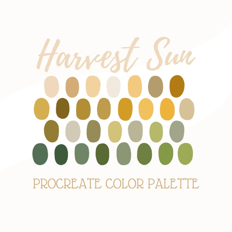 Procreate Color Palette - Harvest Sun - Etsy