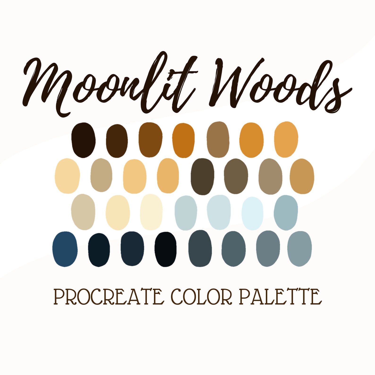 Procreate Color Palette - Moonlit Woods - Etsy