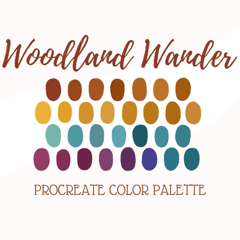 Procreate Color Palette - Woodland Wander - Etsy