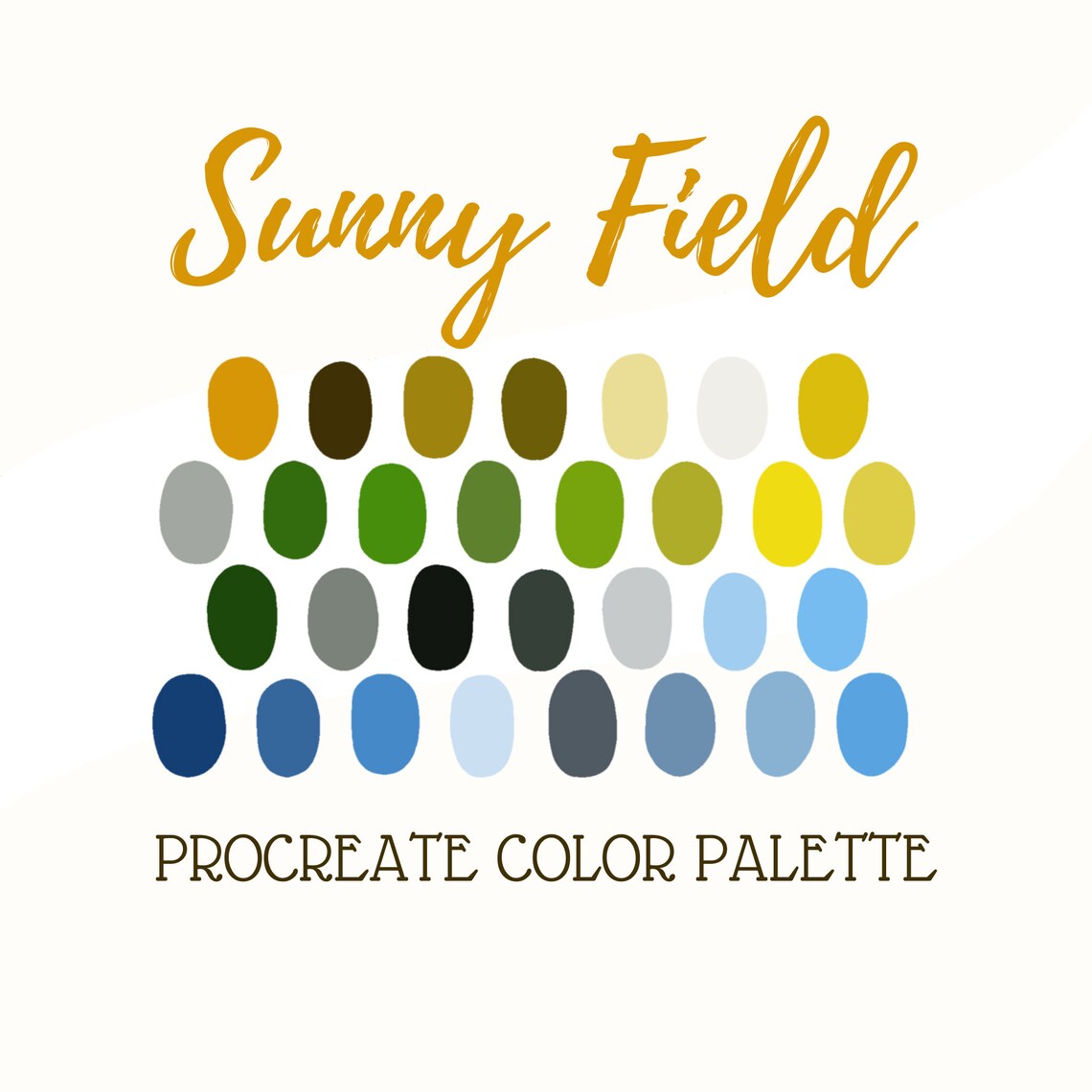 Procreate Color Palette - Sunny Field - Etsy