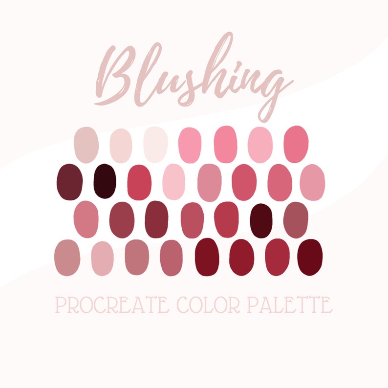 Procreate Color Palette Blushing Etsy