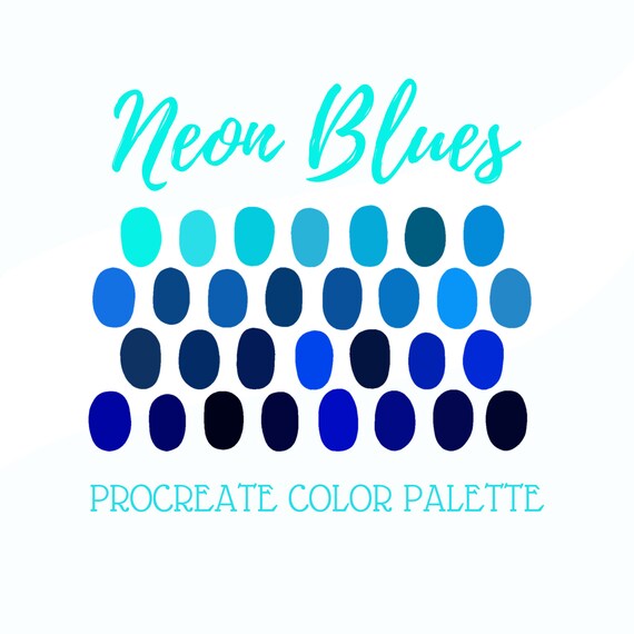 Neon Blue Colour Palette