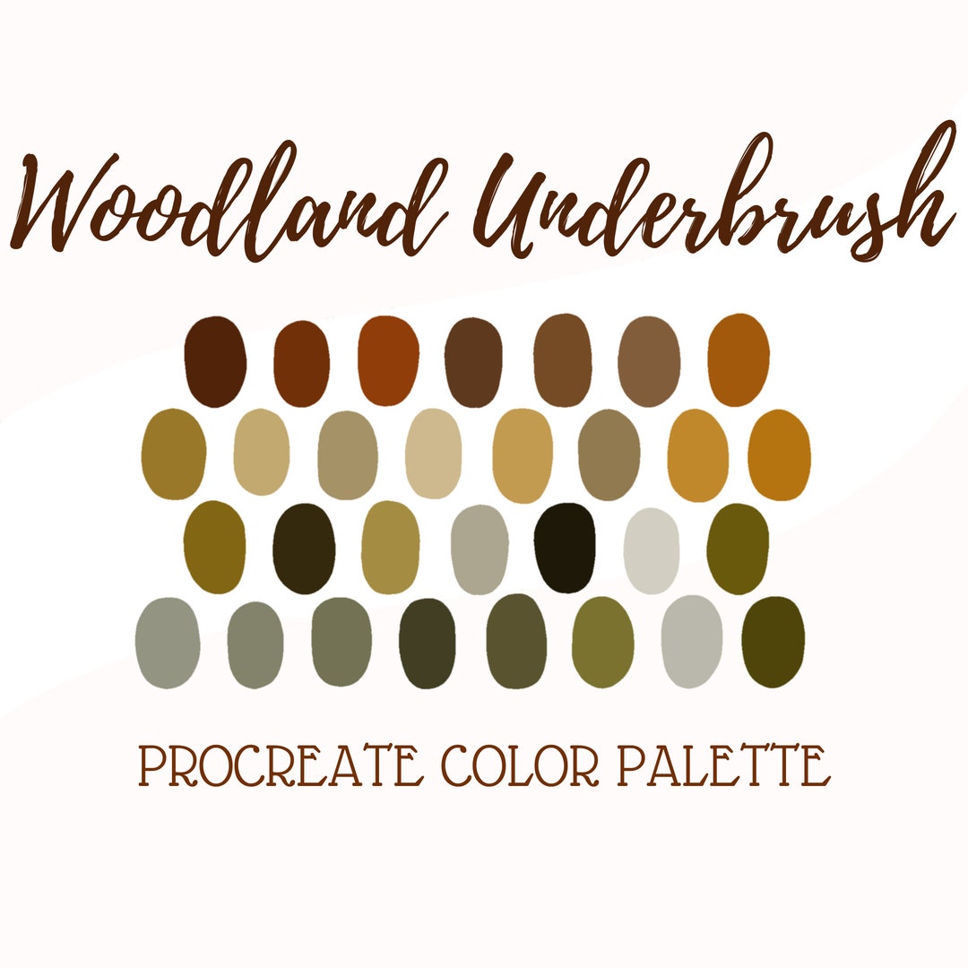 Procreate Color Palette - Woodland Underbrush - Etsy