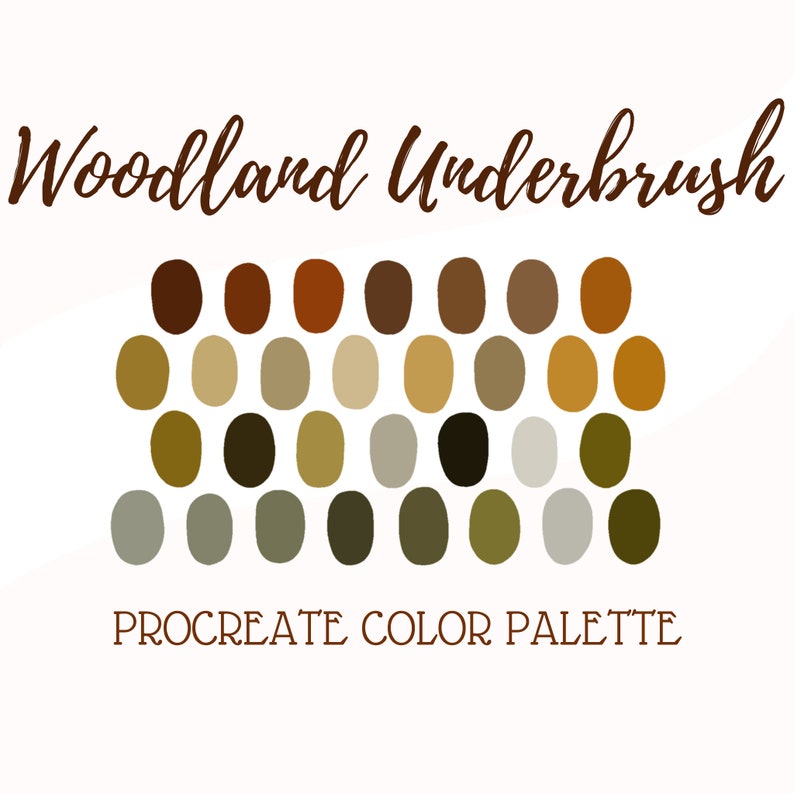 Procreate Color Palette - Woodland Underbrush - Etsy