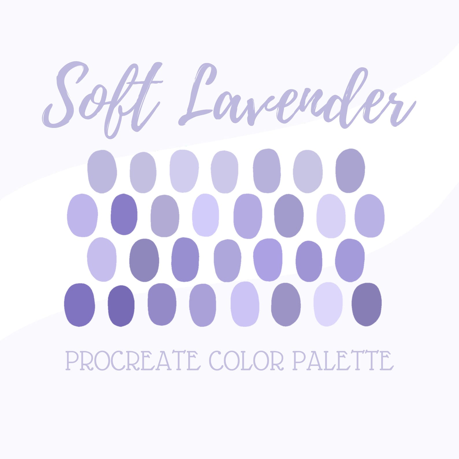 Procreate Color Palette - Soft Lavender - Etsy