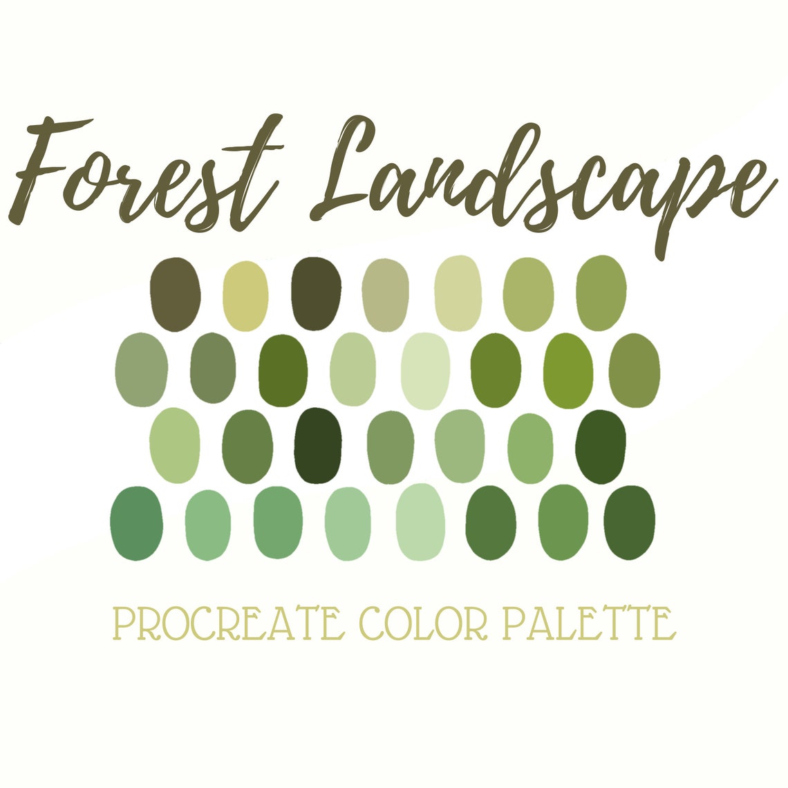 Procreate Color Palette - Forest Landscape - Etsy