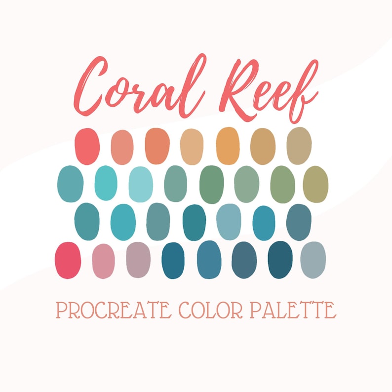 Procreate Color Palette - Coral Reef - Etsy