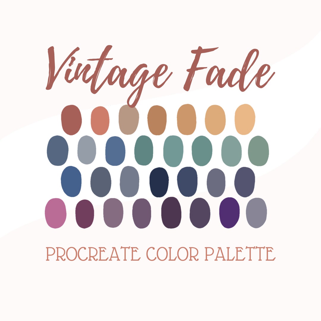 Procreate Color Palette - Vintage Fade - Etsy