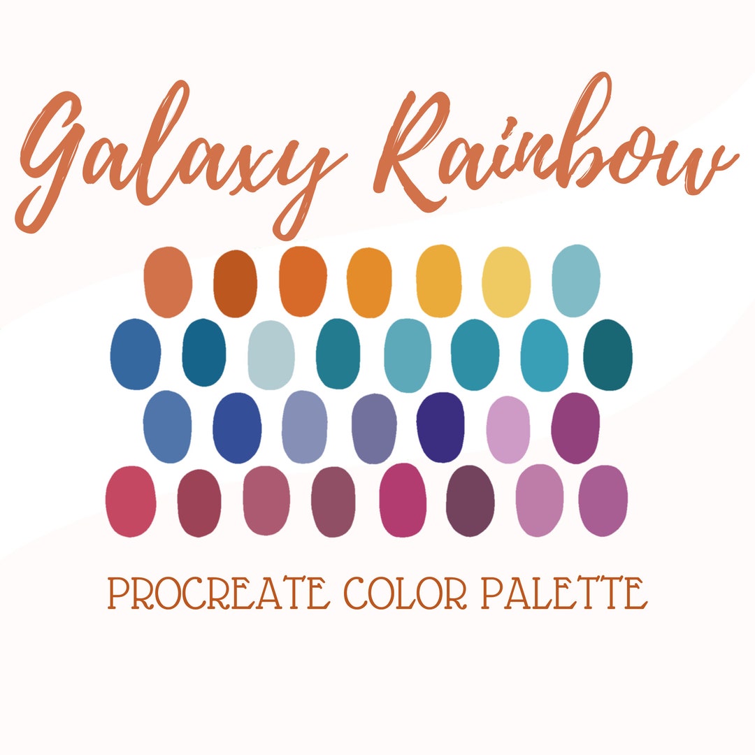 Procreate Color Palette - Galaxy Rainbow - Etsy