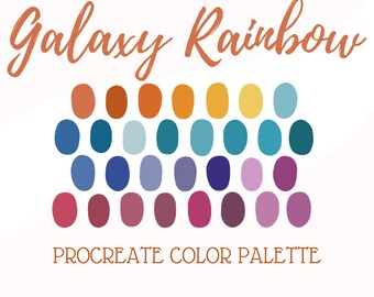 Procreate Color Palette Retro Rainbow - Etsy