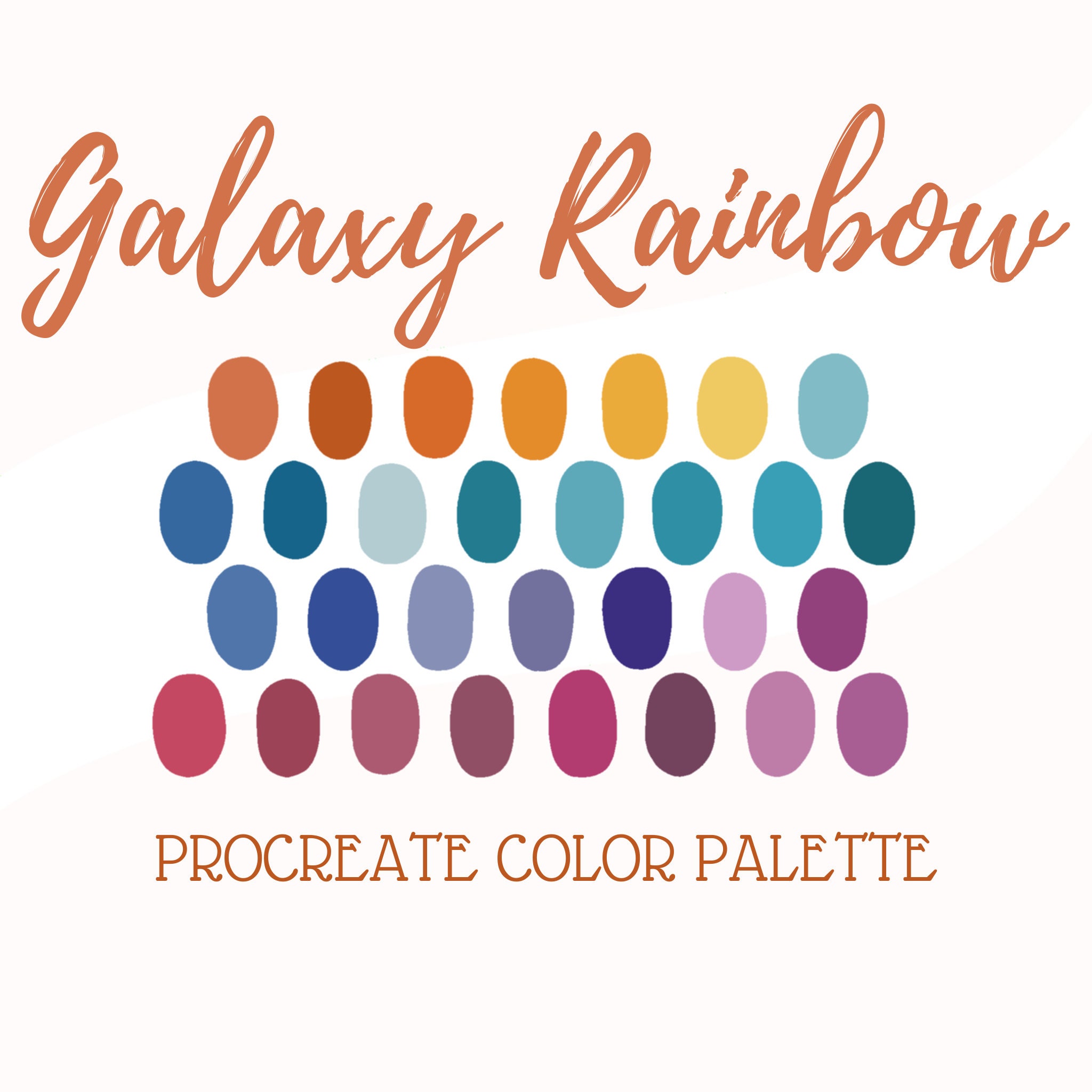 Procreate Color Palette - Galaxy Rainbow - Etsy