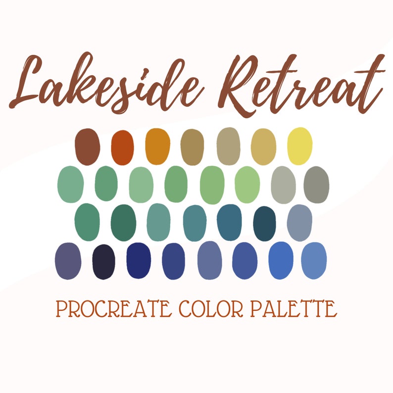 Procreate Color Palette - Lakeside Retreat - Etsy