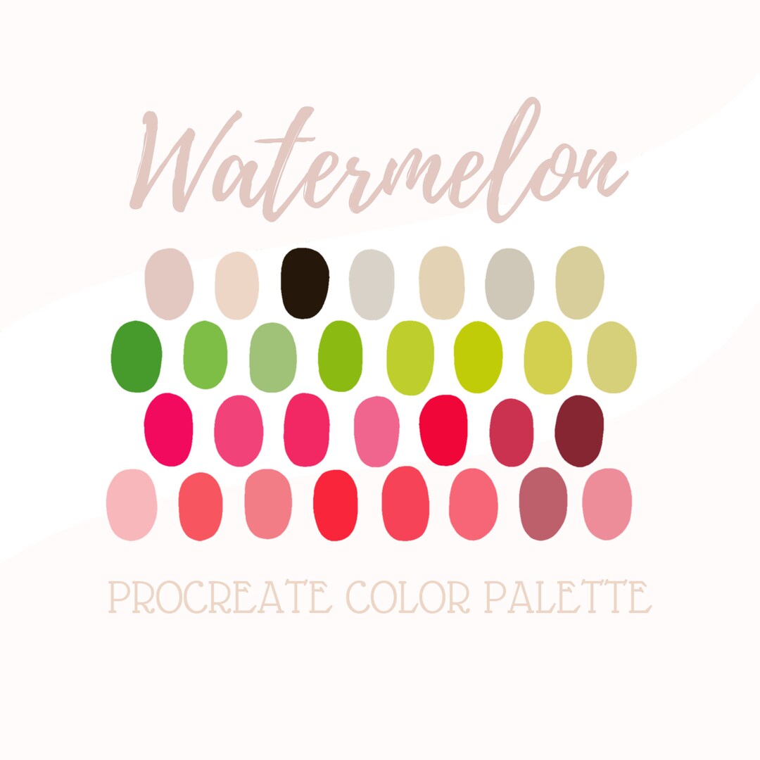 Procreate Color Palette - Watermelon - Etsy
