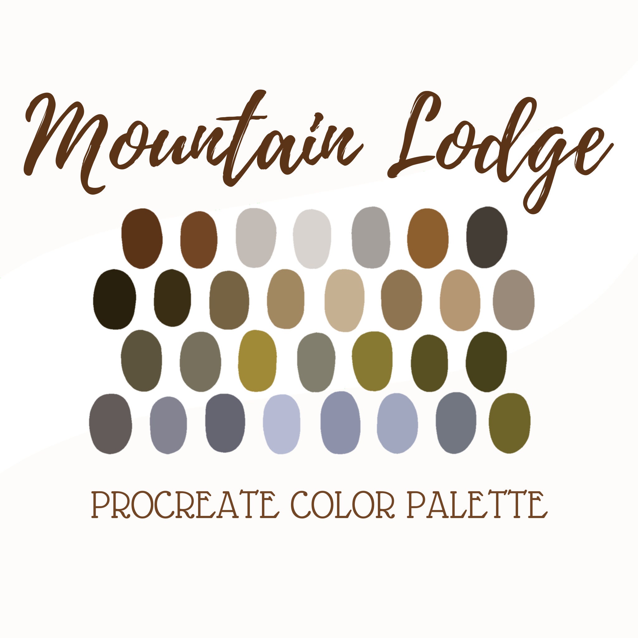 Procreate Color Palette - Mountain Lodge - Etsy