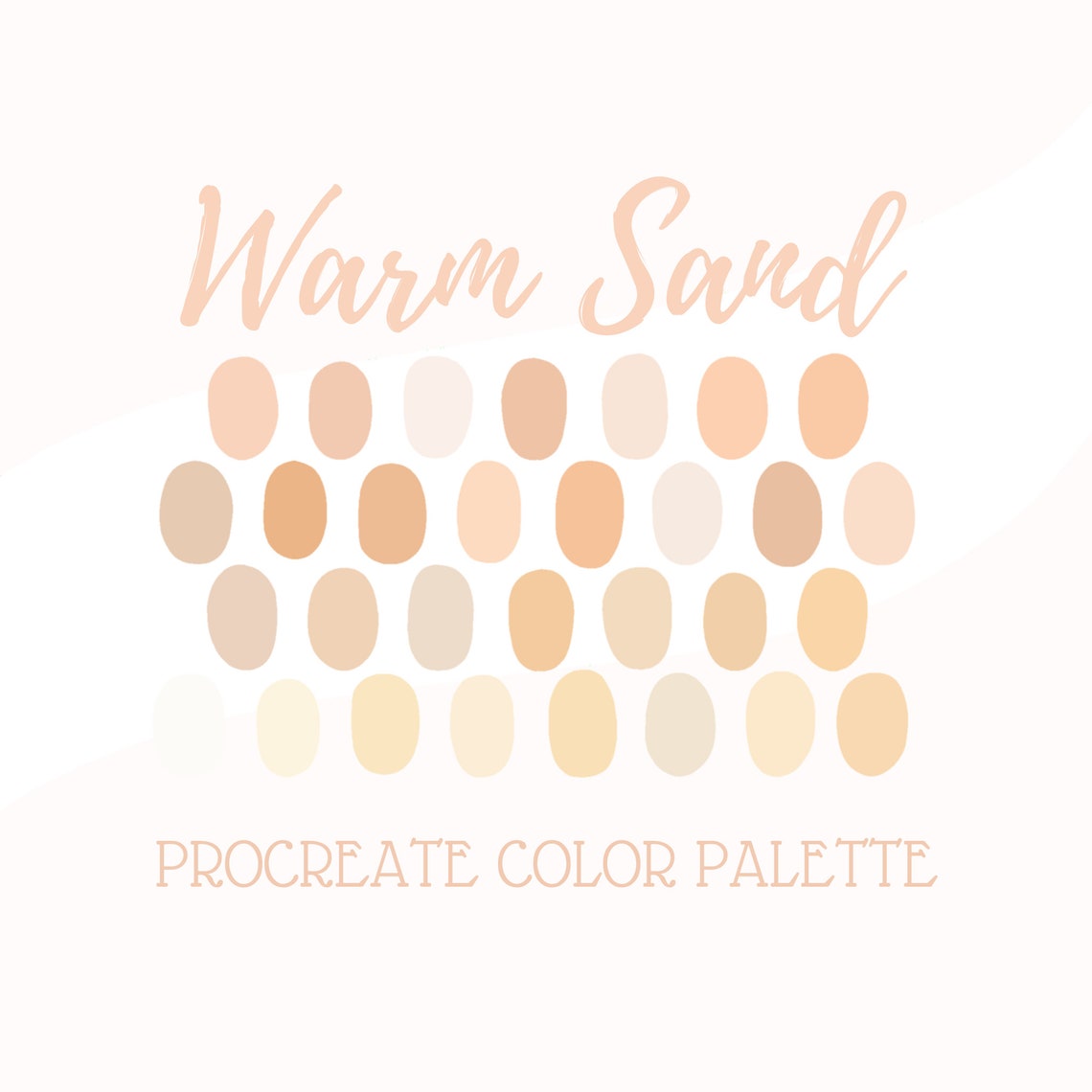 Procreate Color Palette - Warm Sand - Etsy