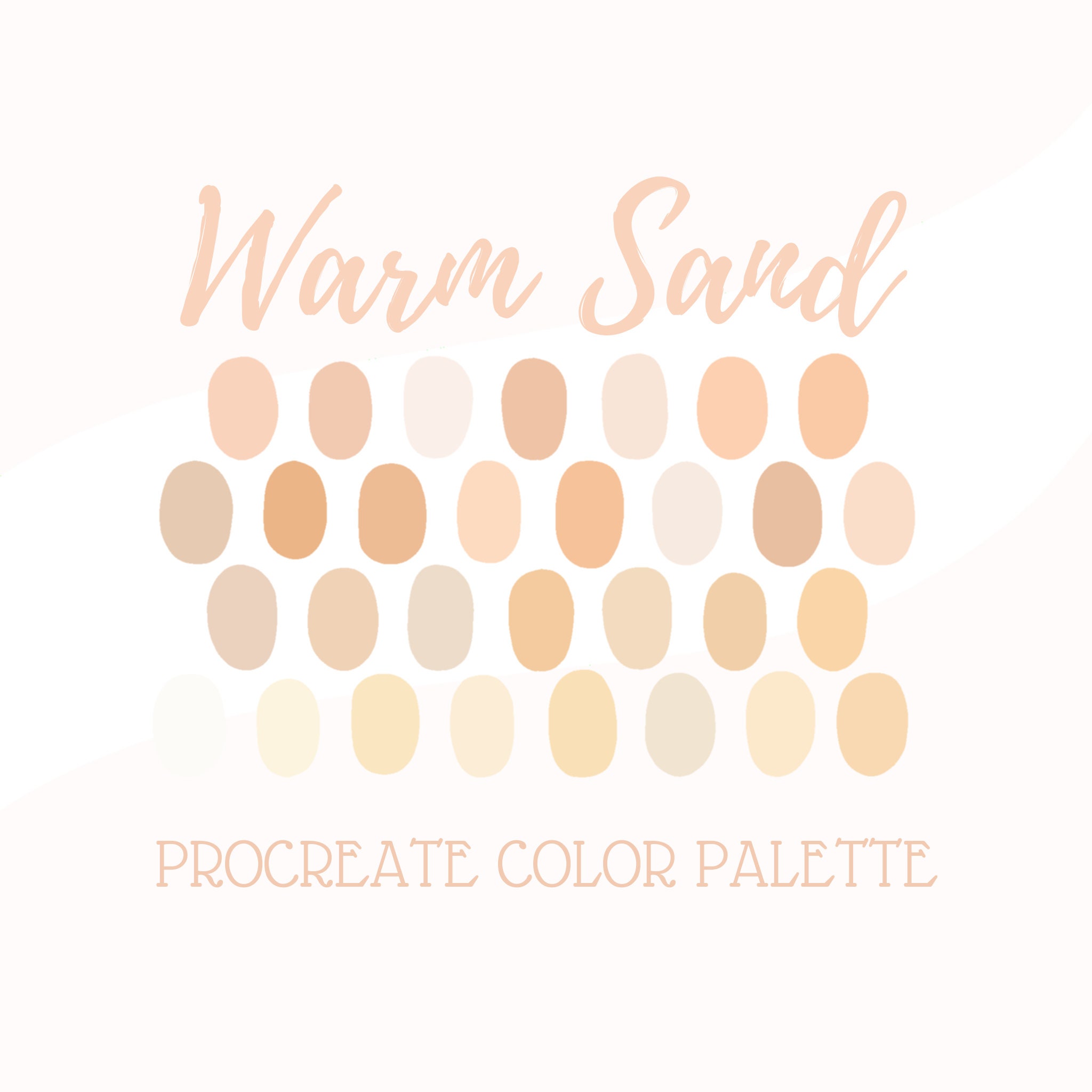 Procreate Color Palette - Warm Sand - Etsy