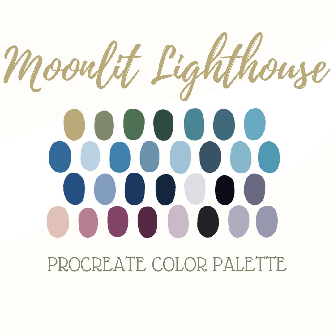 Procreate Color Palette - Moonlit Lighthouse - Etsy