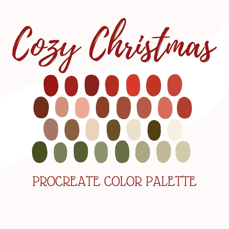 Procreate Color Palette - Cozy Christmas - Etsy