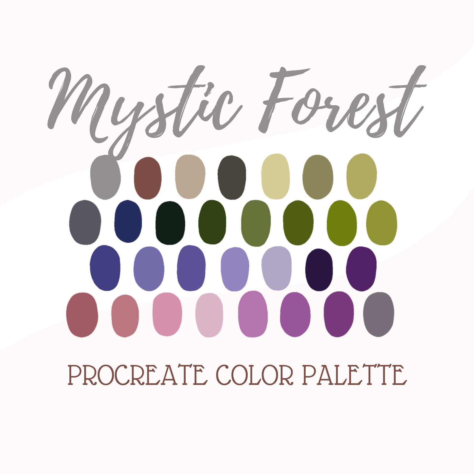 Procreate Color Palette - Mystic Forest - Etsy
