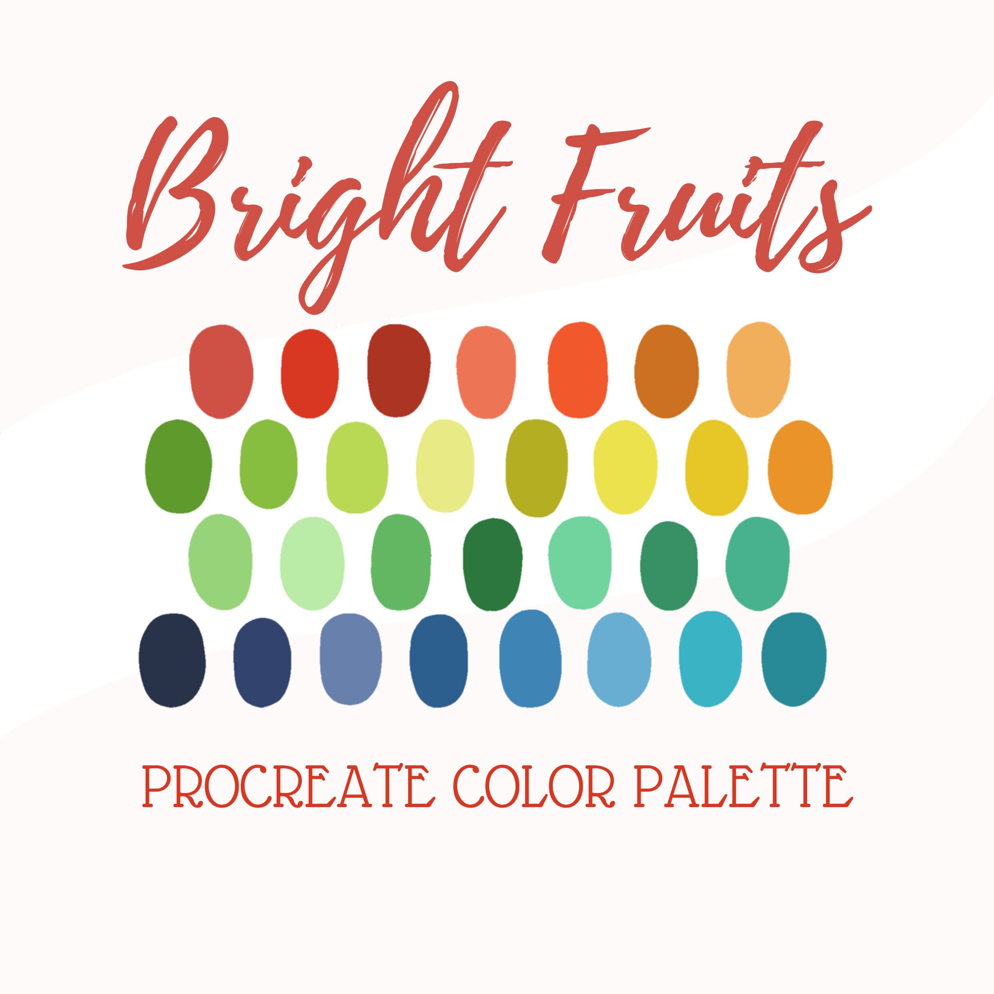 Procreate Color Palette - Bright Fruits - Etsy