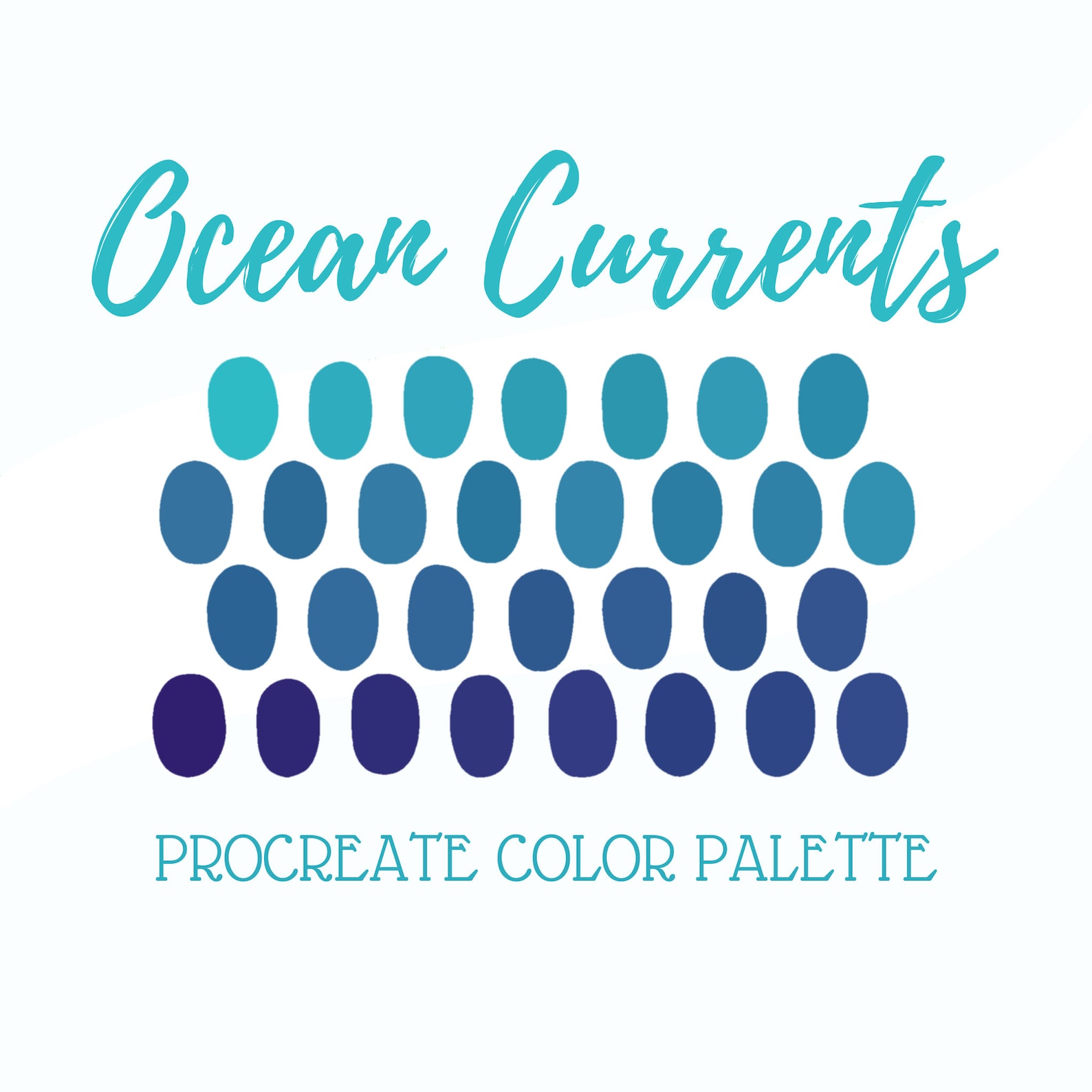 Procreate Color Palette - Ocean Currents - Etsy