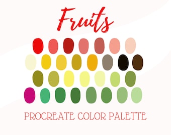 Fall Procreate Color Palette, 30 Swatches, for Ipad, Instant Download ...