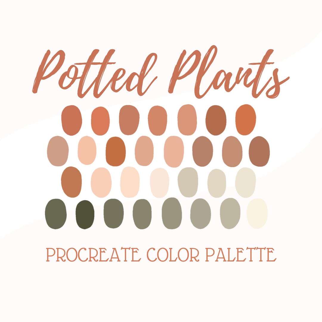 Procreate Color Palette - Potted Plants - Etsy