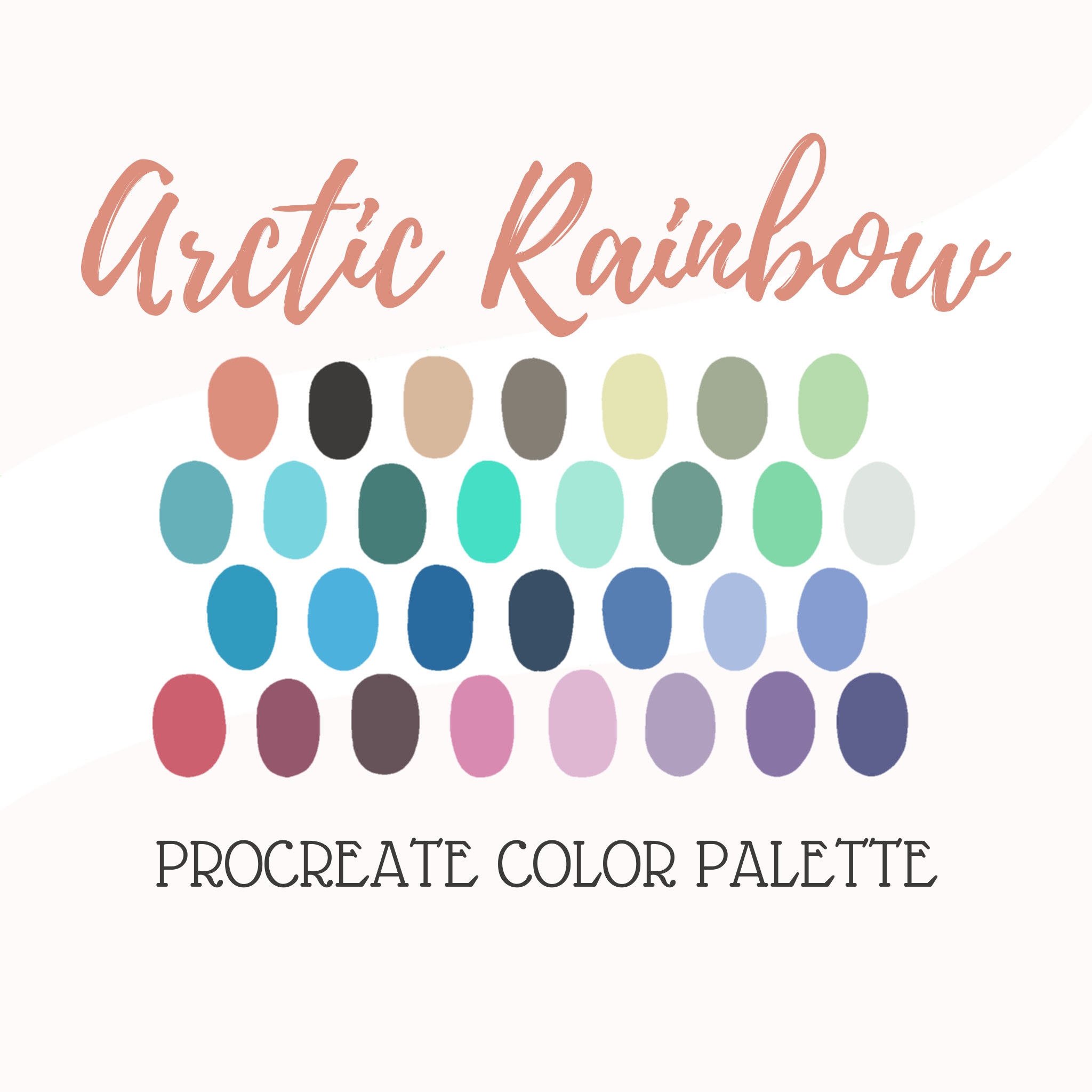 Procreate Color Palette - Arctic Rainbow - Etsy