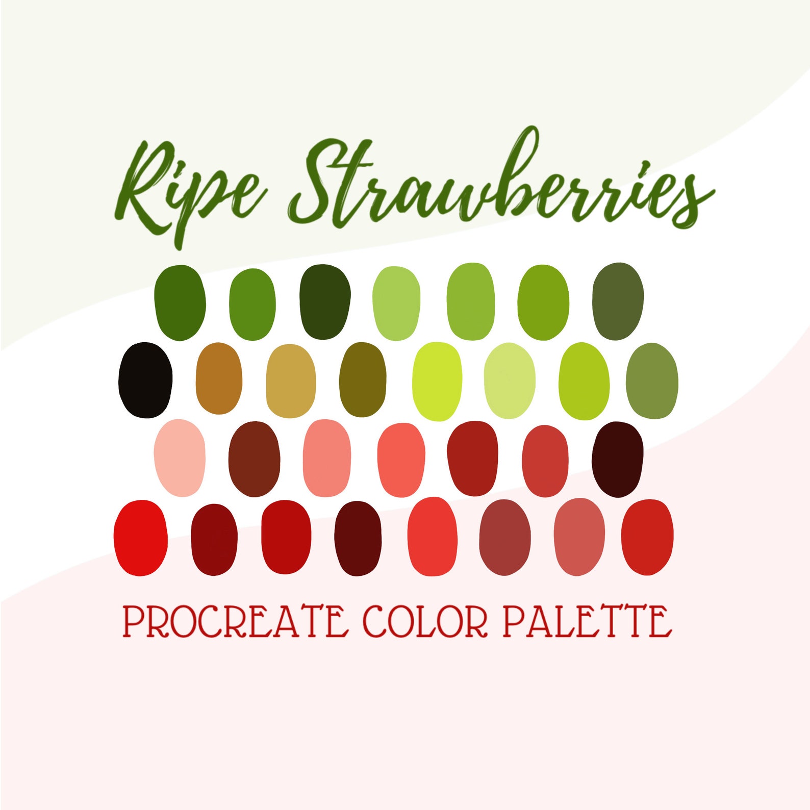 Paleta de colores Procreate Fresas maduras - Etsy España
