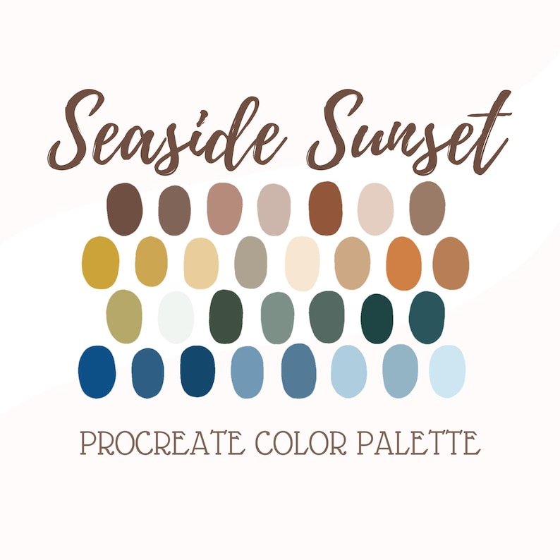 Procreate Color Palette - Seaside Sunset - Etsy