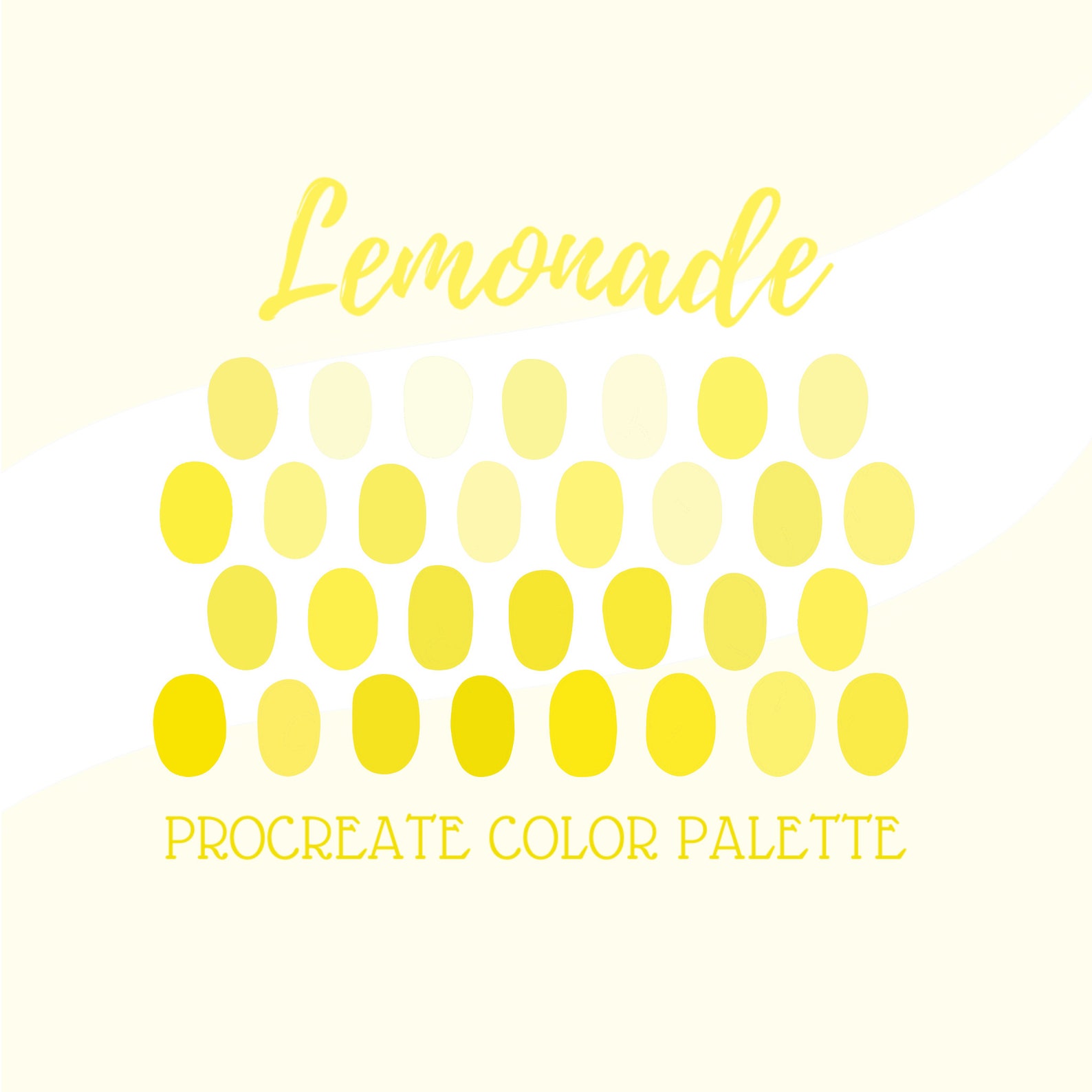Procreate Color Palette - Lemonade - Etsy