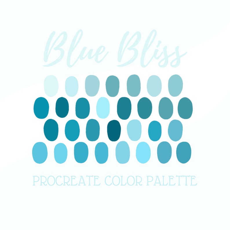 Procreate Color Palette - Blue Bliss - Etsy