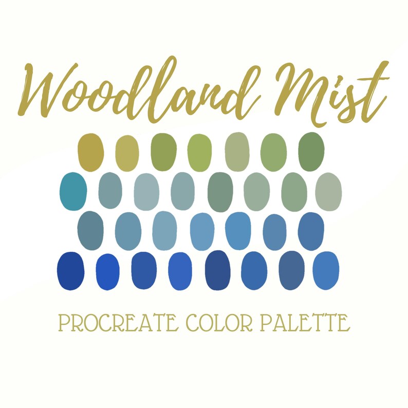 Procreate Color Palette - Woodland Mist - Etsy