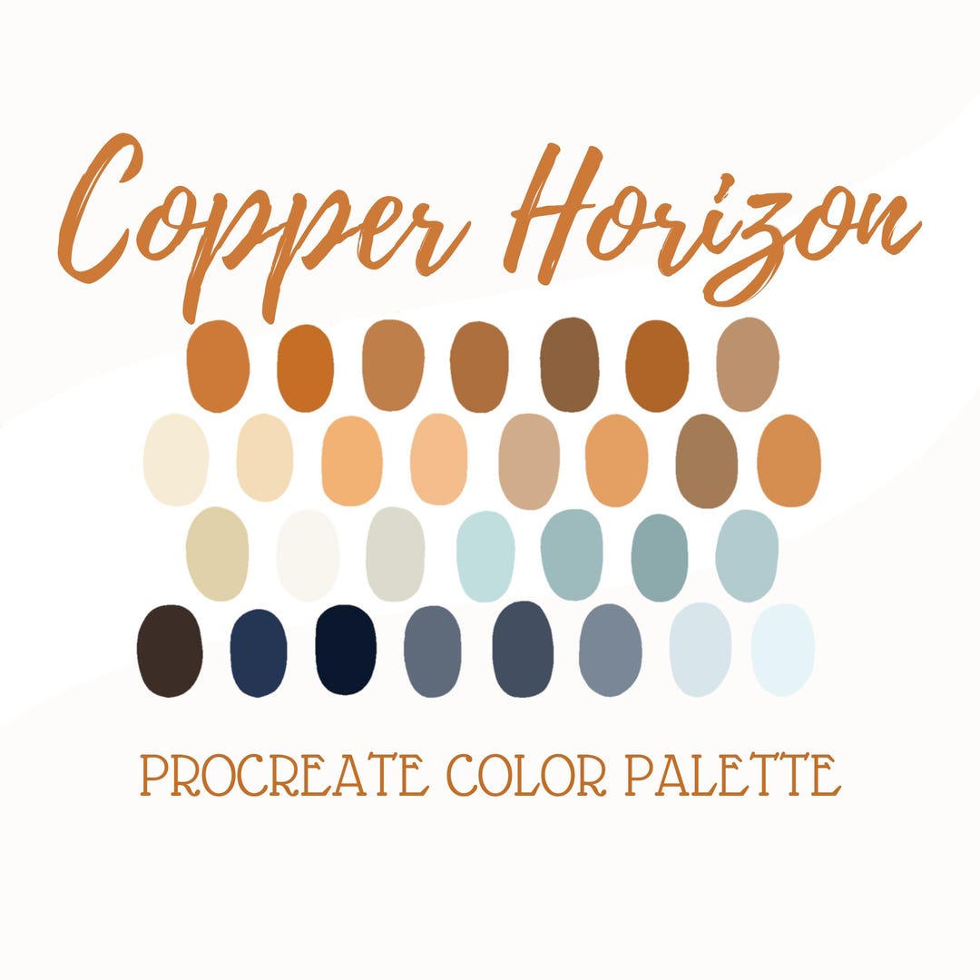 Procreate Color Palette - Copper Horizon - Etsy