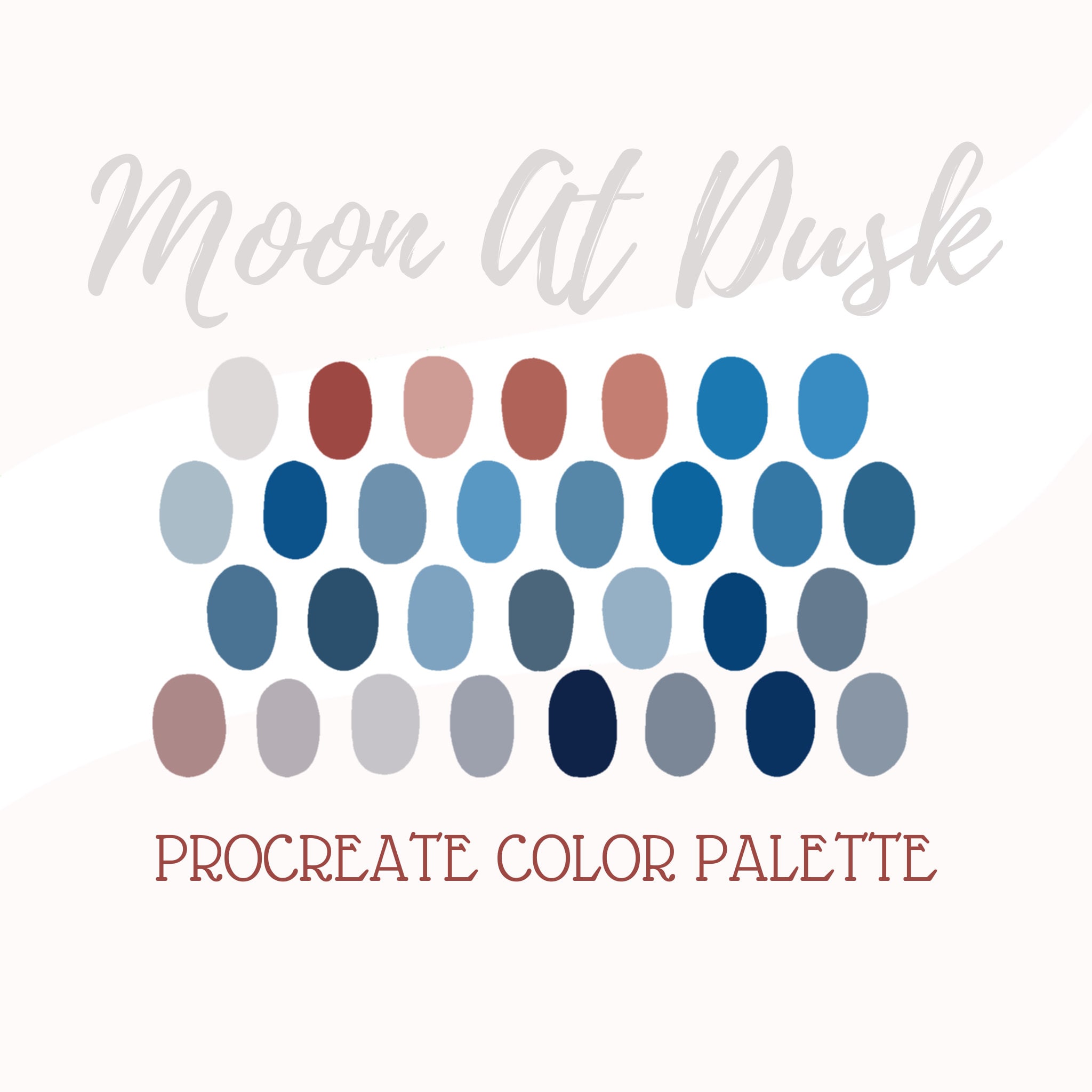Procreate Color Palette - Moon at Dusk - Etsy