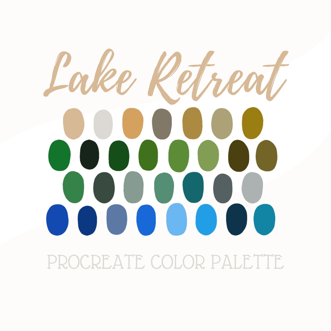 Procreate Color Palette - Lake Retreat - Etsy