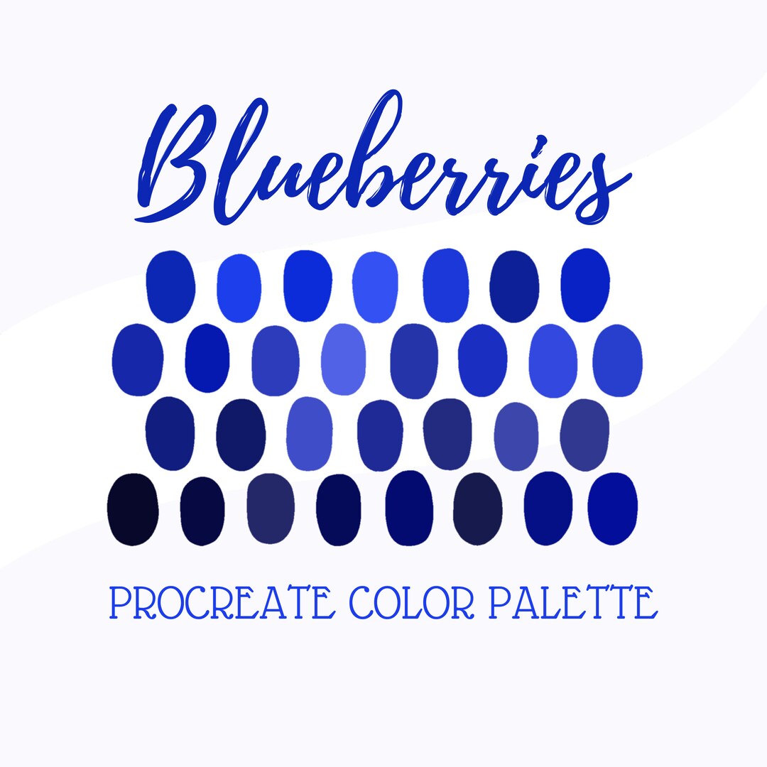 Procreate Color Palette - Blueberries - Etsy