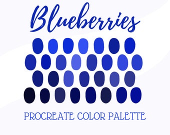 Procreate Color Palette Blueberries Instant Download Digital File Color ...